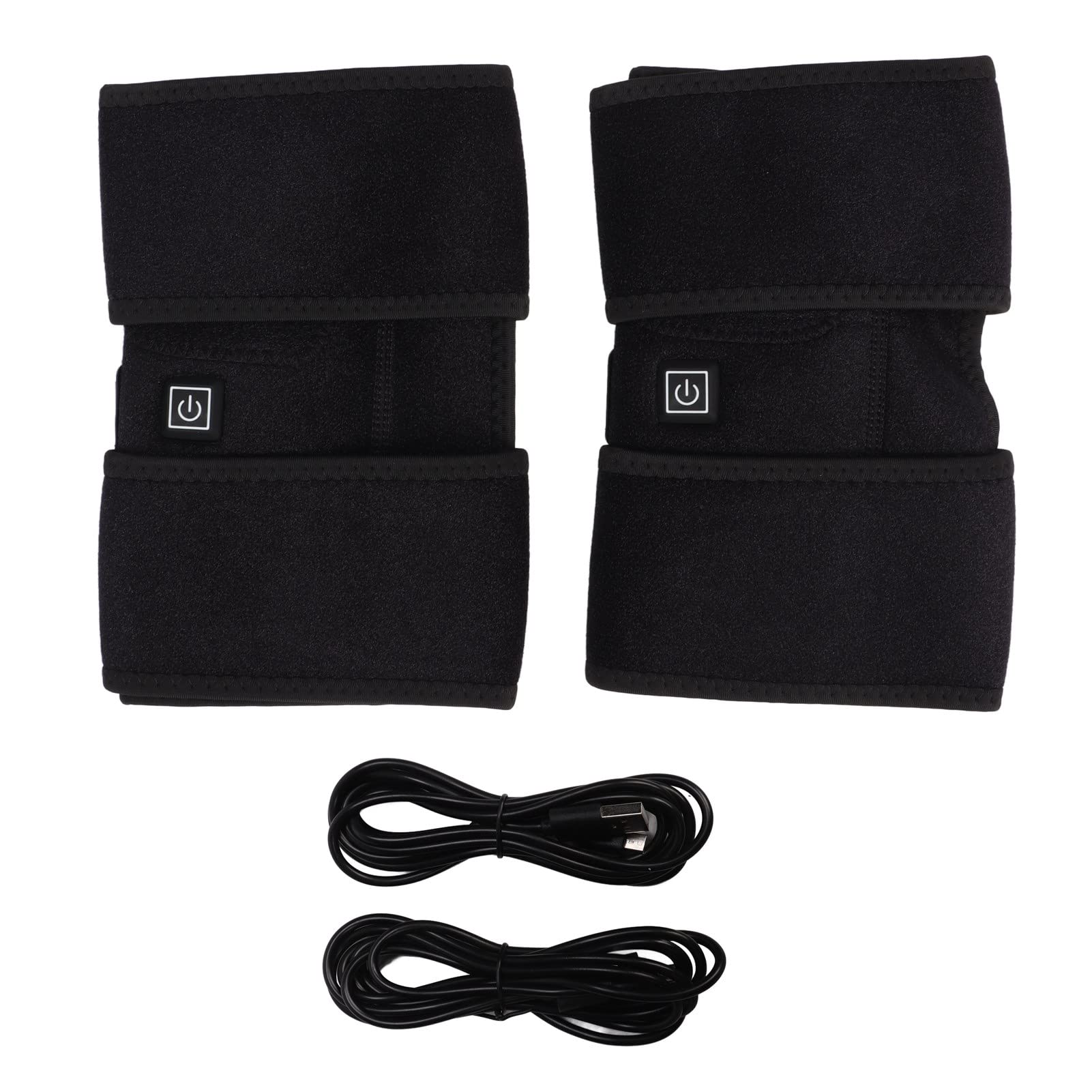 Knee Heating Pad, Portable USB Power Supply 2Pcs DC 5V Heated Knee Brace Wrap for Pain Relief for Adults