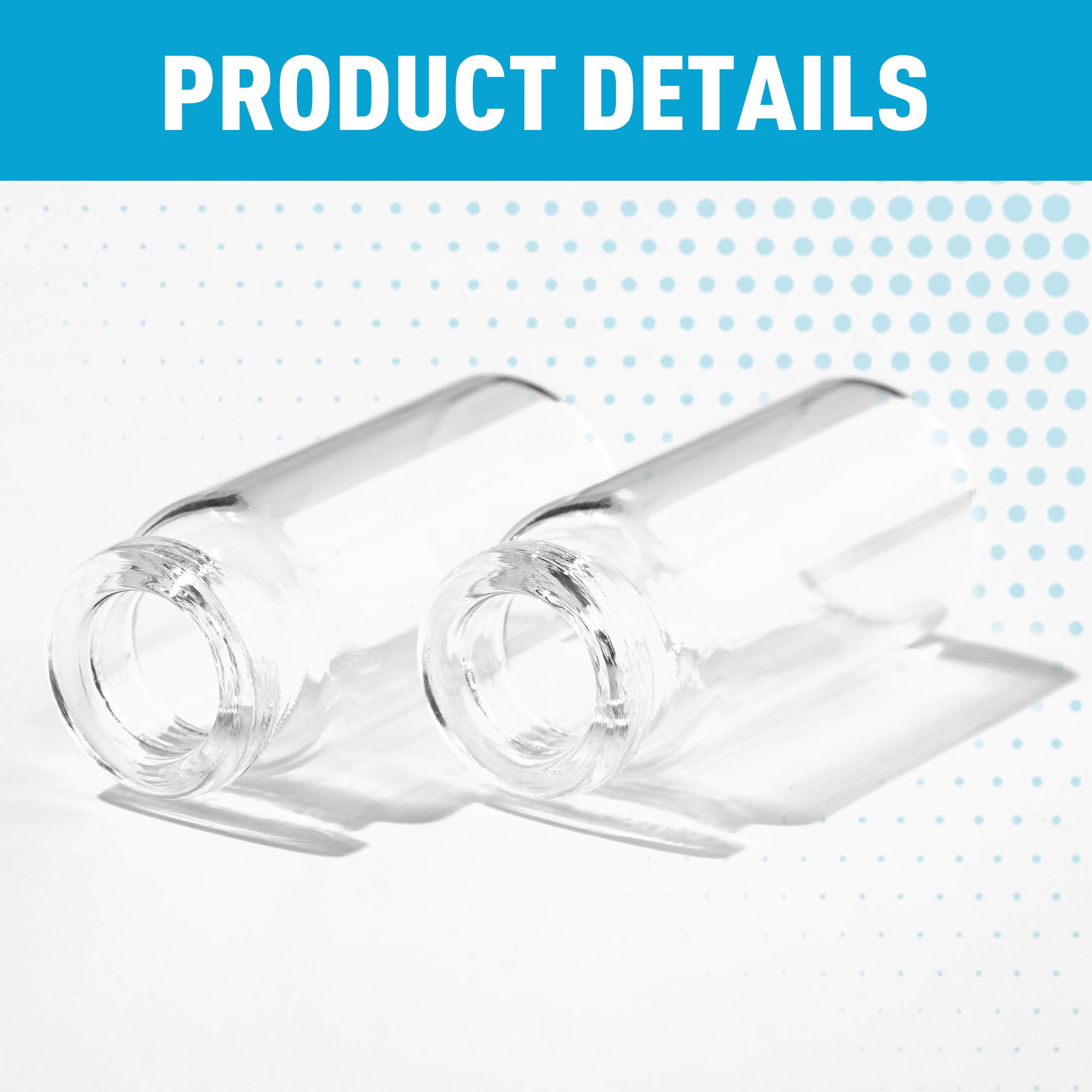 LZHNB 20ml Empty Vial for Injection, with Self-Healing Injection Port, Vials for Injection with Buckle 10Pcs.