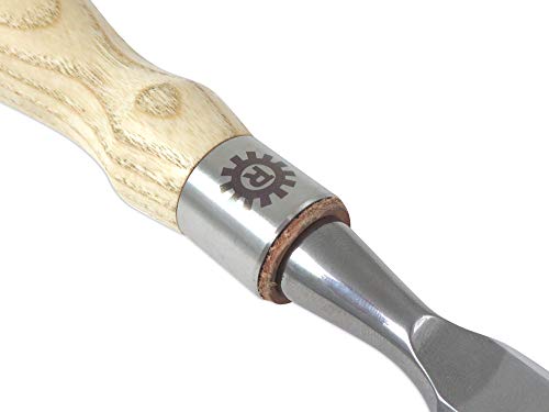 Narex Richter Extra Bevel Edge Chisel with Cryogenic Treated Cr-V Steel Hardened to HRc 62 Ergonomic Ash Handles Stainless Steel Ferrule (1/8 inch)