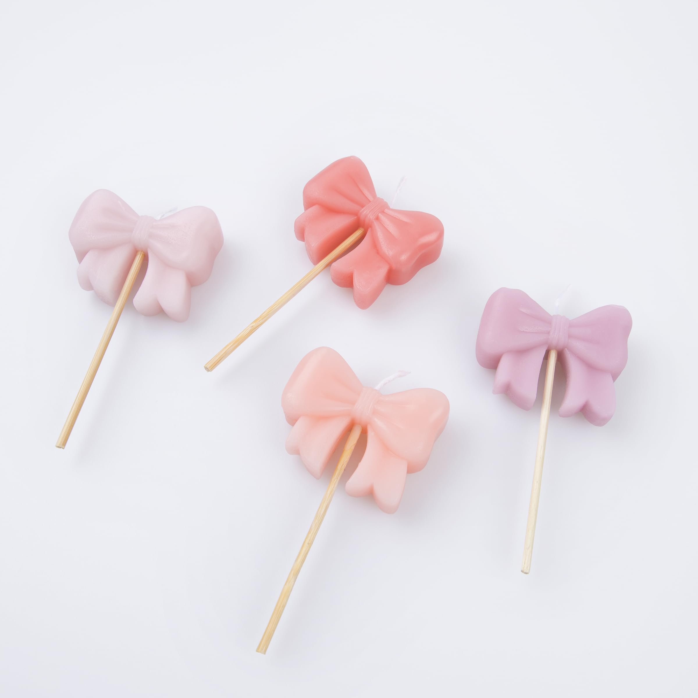 Meri Meri Pink Bow Candles (Pack of 4)