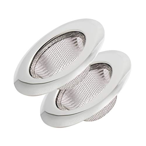 KUFUNG Sink Strainer, Basket Stainless Steel Bathroom Sink, Utility, Slop, Kitchen and Lavatory Sink Drain Strainer Hair Catcher (4.5 inch)ā¦