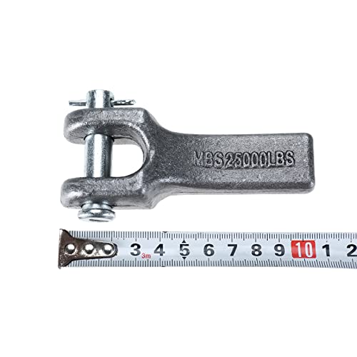 NORJIN 6 Pack 3/8 Weld-On Safety Chain Retainer, Forged Steel Chain Hooks for Truck Trailer Hitch, 25000LBS WLL