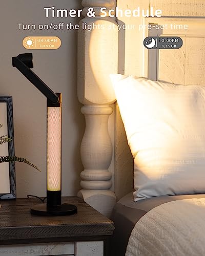 howdot RGB Desk Lamp, Ambience and Lighting in 1, Smart Lamp Compatible with Alexa, Color Changing Lamp with APP Control, Music Sync, 600LM Swing Arm Desk Lamp for Home Office Working & Reading