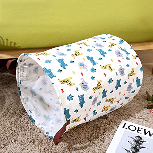 Large Storage Basket, Laundry Hamper/Bathroom/Home Decor/Collapsible Round Storage Bin, Boys and Girls Storage Toys/Books/Clothes(Animals)