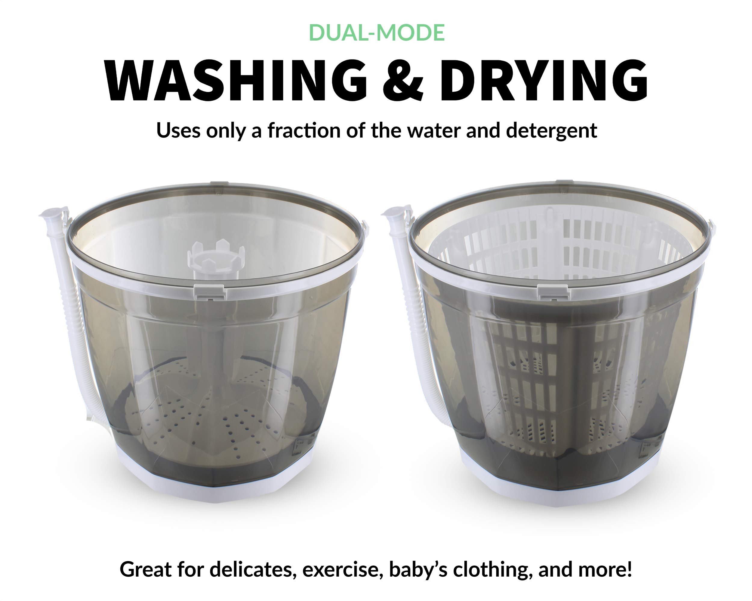 KHOMO GEAR - Mini Portable Washing Machine - Washer and Dryer - Manual Non Electric
