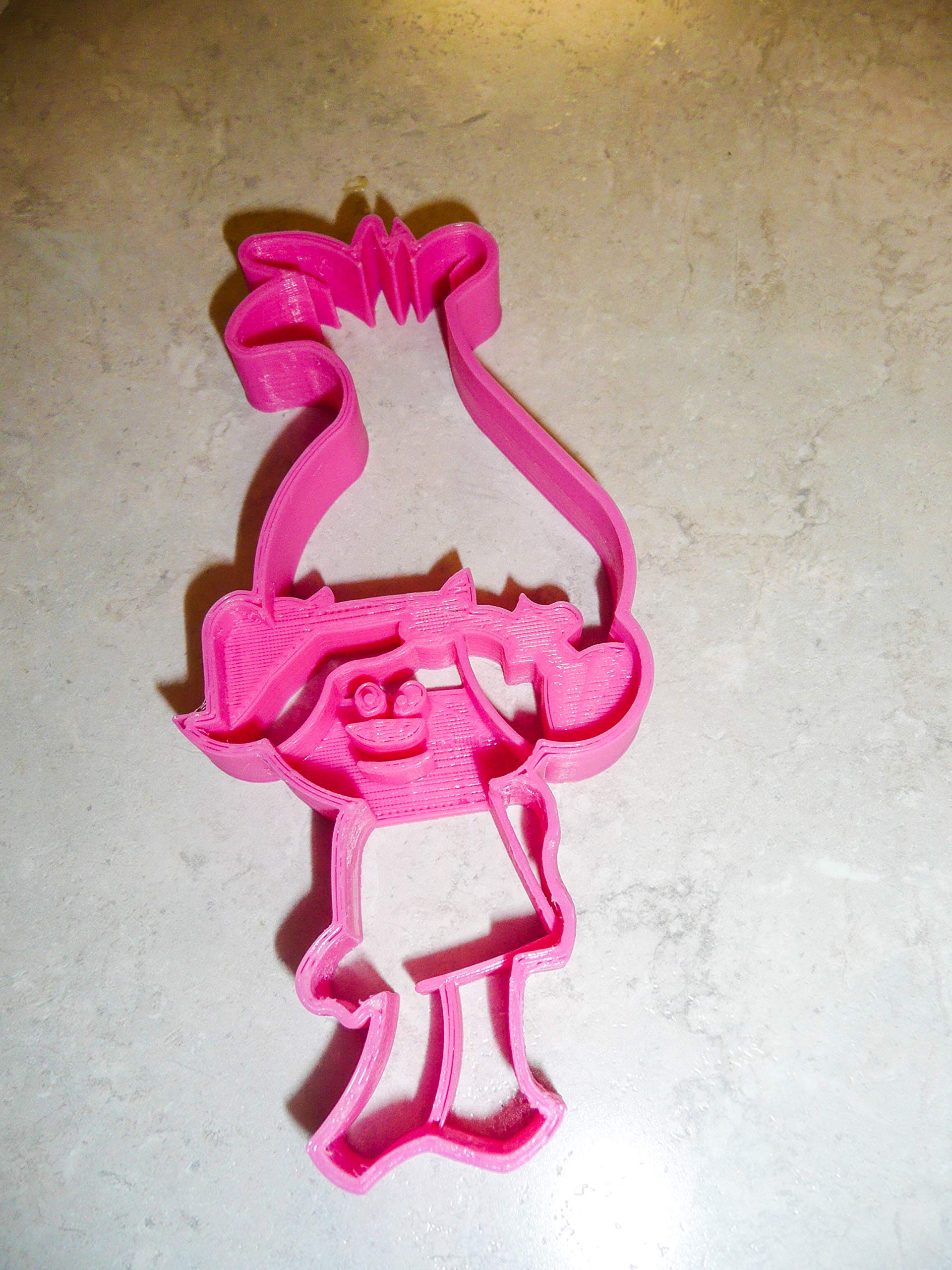 INSPIRED BY POPPY TROLLS MOVIE CHARACTER COOKIE CUTTER MADE IN USA PR2001