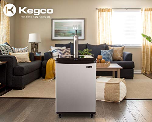 Kegco Kegerator, Single Tap, Stainless Steel