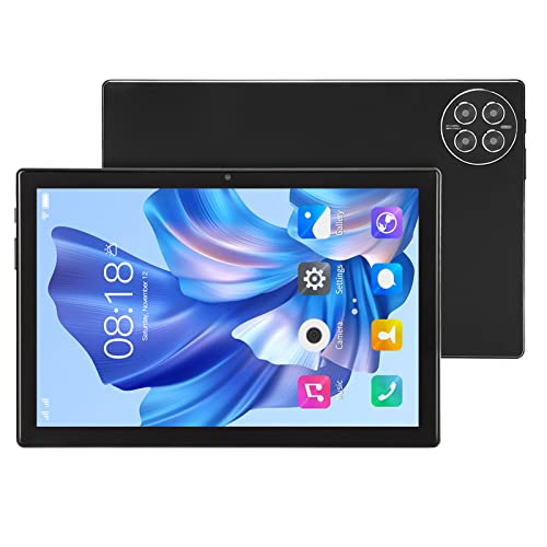 HEEPDD 10 Inch Smart Tablet, Portable 12GB RAM 256GB ROM Smart Tablet 10000mAh Dual Speaker Octa Core CPU 5.0 (Black)