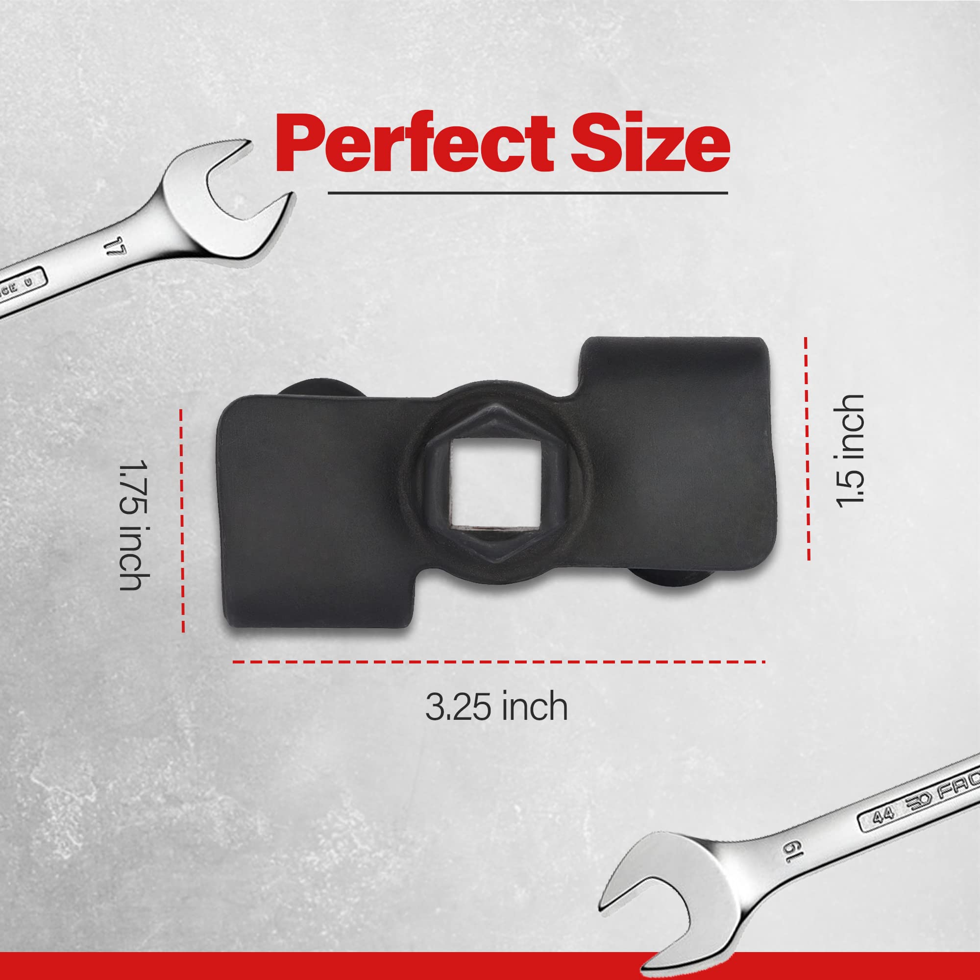Kei Project Universal Wrench Extender for 1/2 Inch Drive Breaker Bars - Wrench Extension Tool for Cheater Bar- Extended Adapter to Leverage over Stubborn Nuts and Bolts