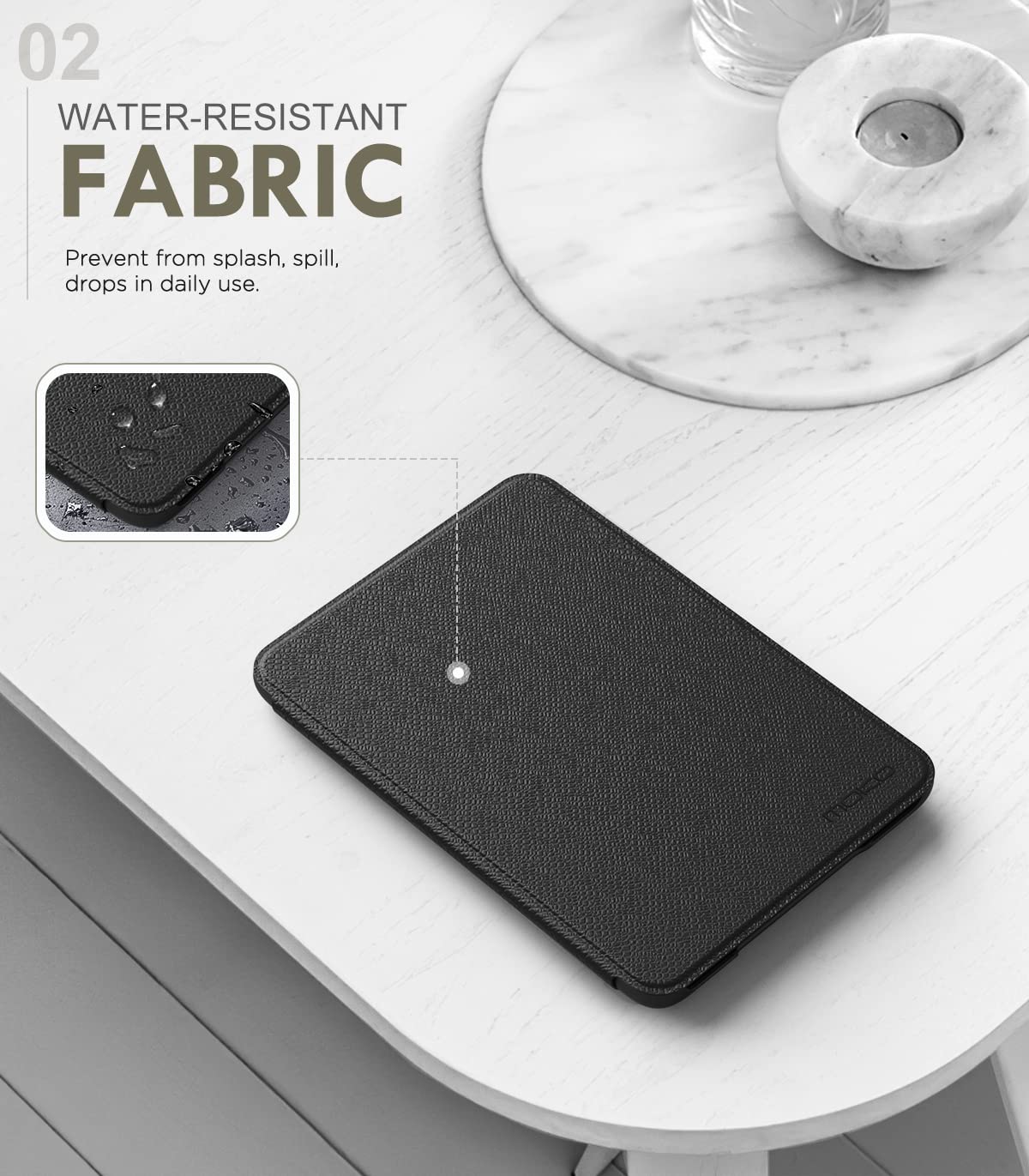 MoKo Case Fits 6" All-New Kindle (11th Generation-2024/2022 Release), Lightweight Shell Cover with Auto Wake/Sleep for Kindle 2024/2022 11th Gen e-Reader, Black