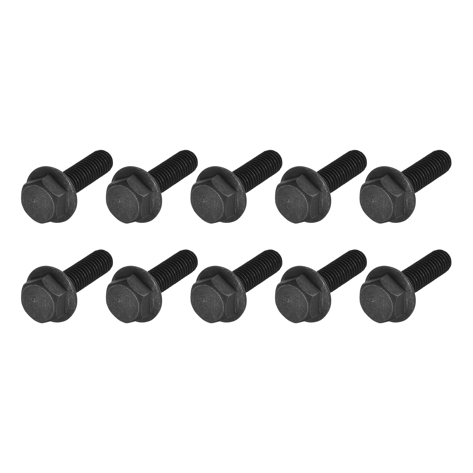 METALLIXITY Flanged Hex Head Bolts (M8x20mm) 10pcs, Hexagon Bolt Fully Thread Screw - for House Construction Hardware Fasteners