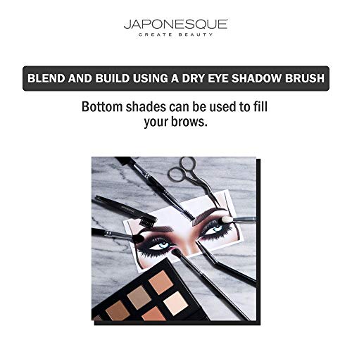 Japonesque Velvet Touch Eyeshadow Palette with 8 Long Lasting Matte Colors, Blendable, and Pigmented