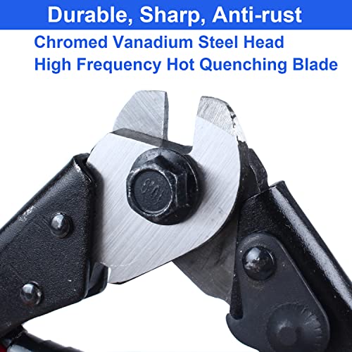LUBAN 7.5" Stainless Steel Cable Cutter Wire Rope Aircraft Cable Cutter Up to 5/32" for Deck Stair Railing Strong Thick Steel Metal Fencing Bicycle Brake