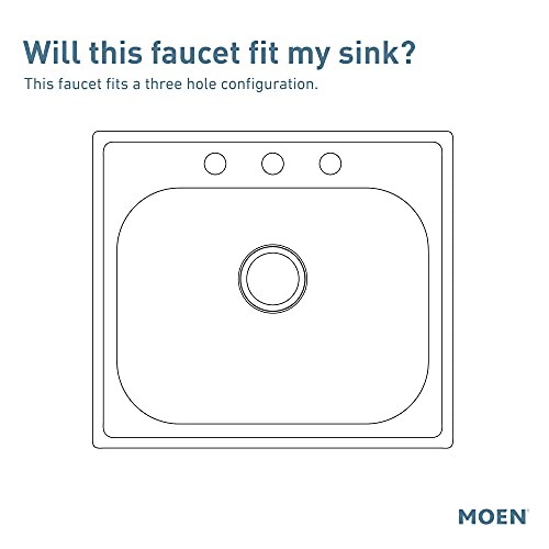 Moen 7250SRS Belfield Traditional Two Handle High Arc Kitchen Faucet, Spot Resist Stainless