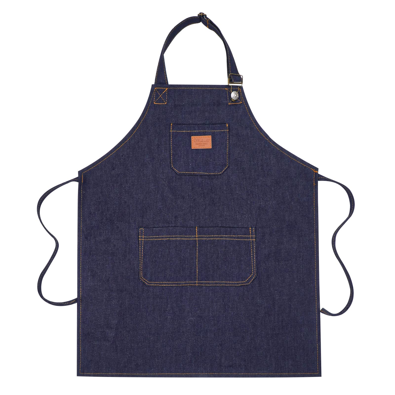 lazynice Kids Apron Kids Jeans Apron For Boys, Girls Apron Chef Cotton Denim Apron With 3 Pockets Kitchen Cooking Baking Wear, Gardening,Painting, BBQ, Art,DIY,Drawing