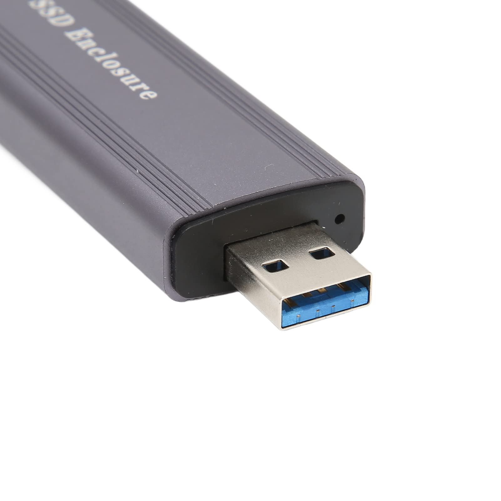 M.2 NVME NGFF SSD Enclosure, Dual Protocol M.2 SSD Enclosure Plug and Play Tool Free 10Gbps for Desktop for Tablet (Grey)
