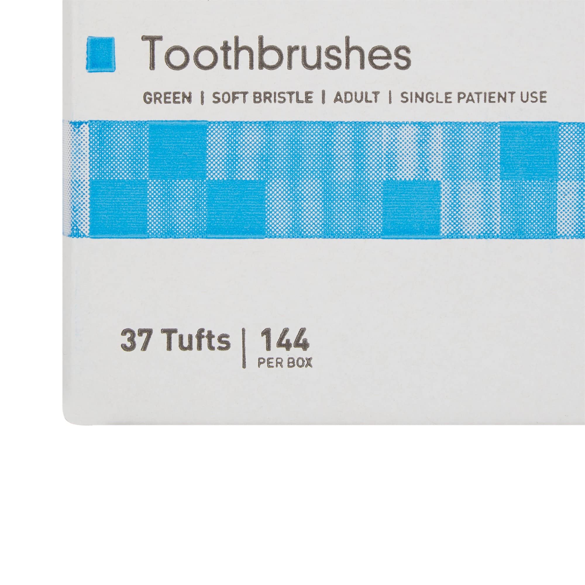 McKesson Toothbrush, Soft Bristle, Single Use/Disposable, Green, 144 Count, 1 Pack
