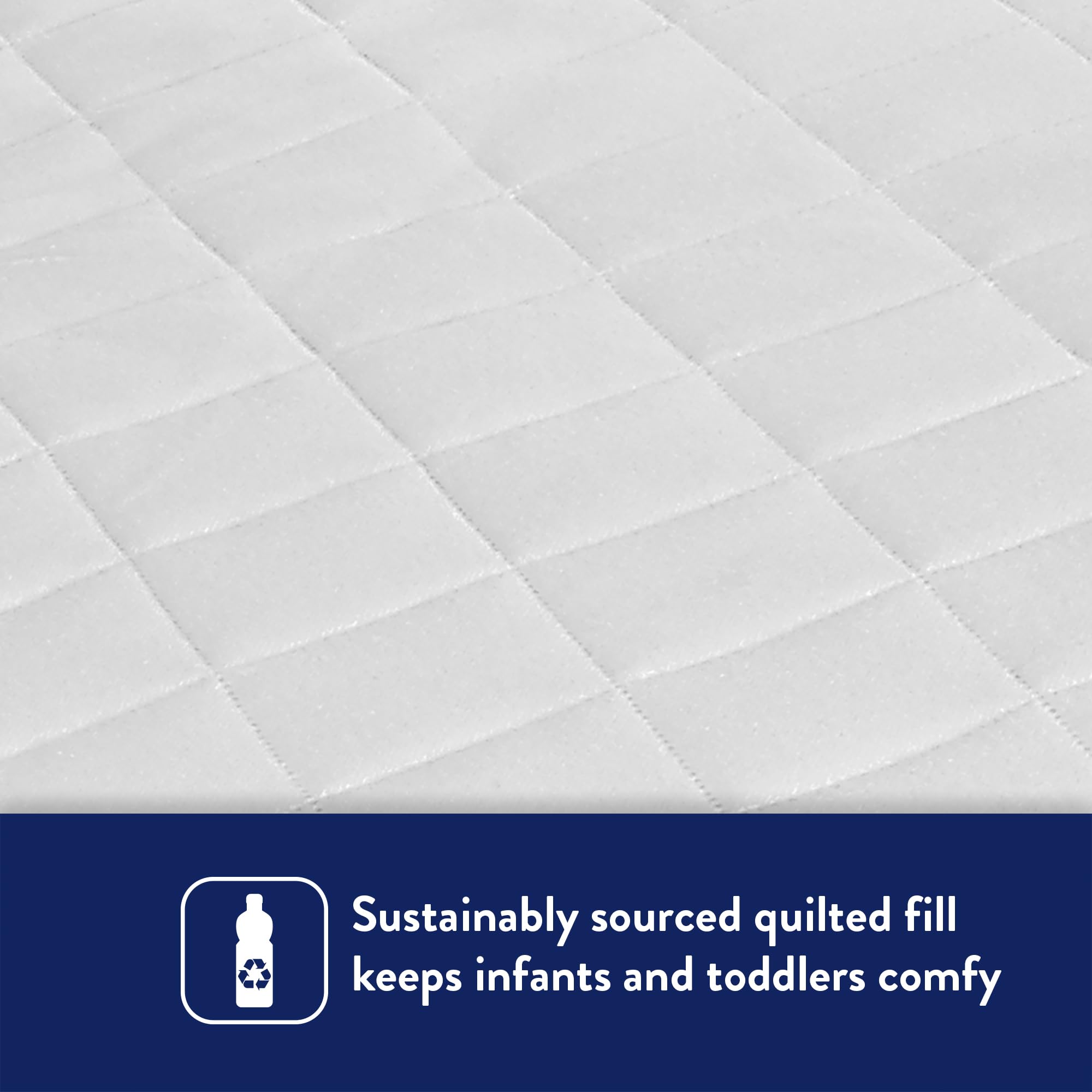 Kolcraft Fitted Waterproof Baby Crib Mattress Protector, Crib Mattress Topper, Crib Mattress Pad, Toddler Bed Mattress Protector, Machine Washable/Dryer Friendly, 52β x 28β- White