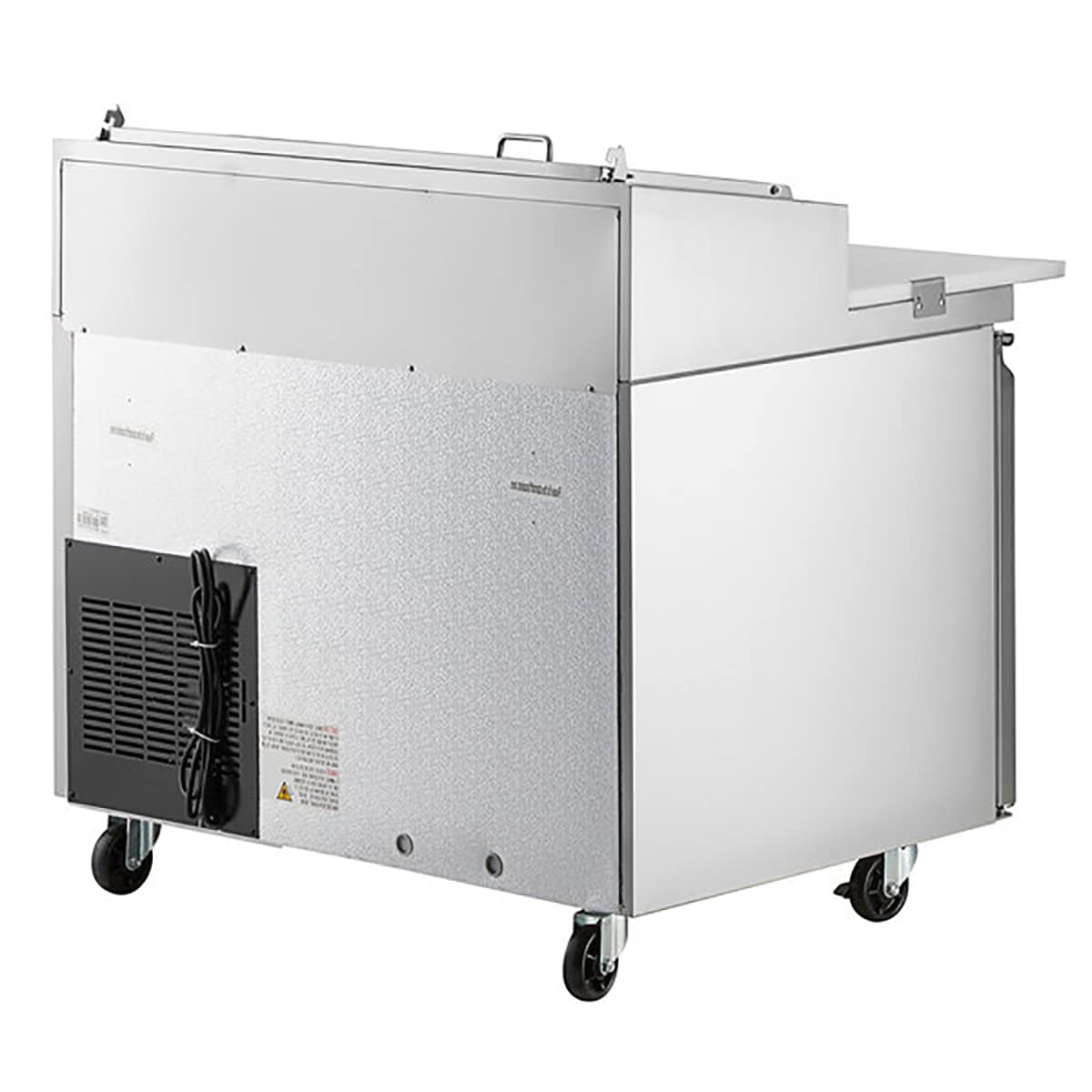 KITMA 44 Inch Pizza Prep Table Refrigerator Single Door Rrep talbe with Standard Top, 9.7 Cu.ft, 6 Food Pans, USA