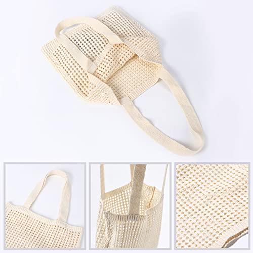 LACE INN Straw Mesh Tote Bag for Women, Cute Handmade Tote Shoulder Handbag for Vacation