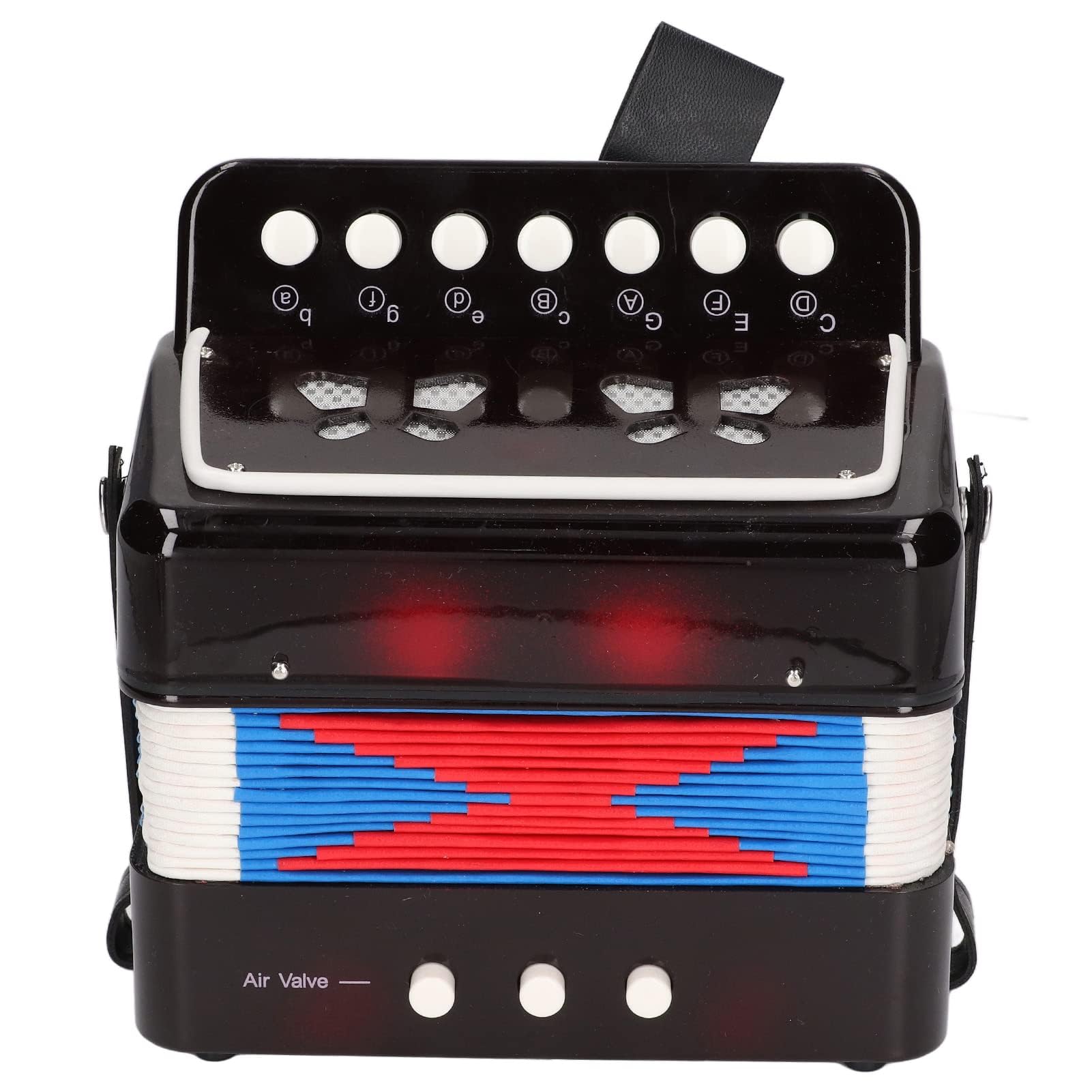 Kids Accordion, 10 Keys Solos Ensemble Children Musical Instrument Educational Toy for Gift (Black)