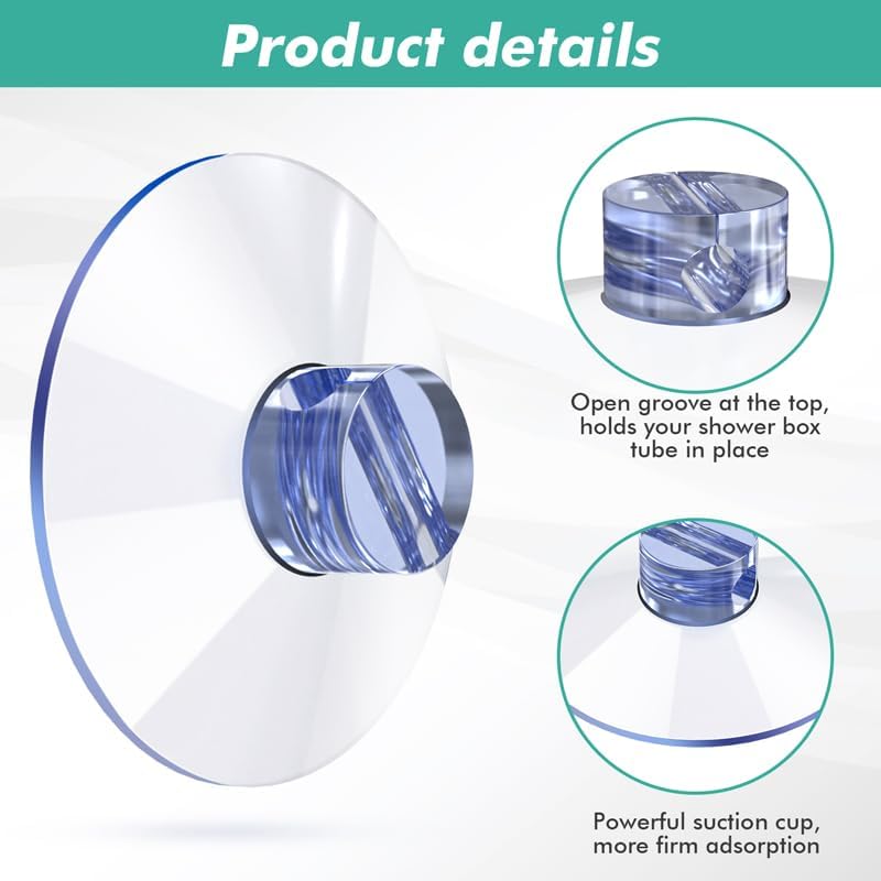 Shower Caddy Connectors Suction Cups for Bathroom, Heavy Strength Large Suction Cups Without Hooks Replacement Heavy Strength Clear Suction Cups (5 Pack)