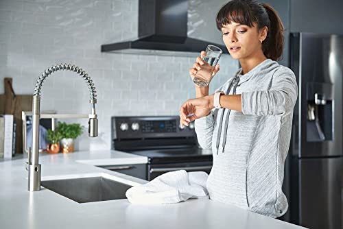 Moen Align Spot Resist Stainless Steel Motionsense Wave Sensor Touchless One-Handle High Arc Spring Pre-Rinse Pulldown Kitchen Faucet with Sprayer, 5923EWSRS