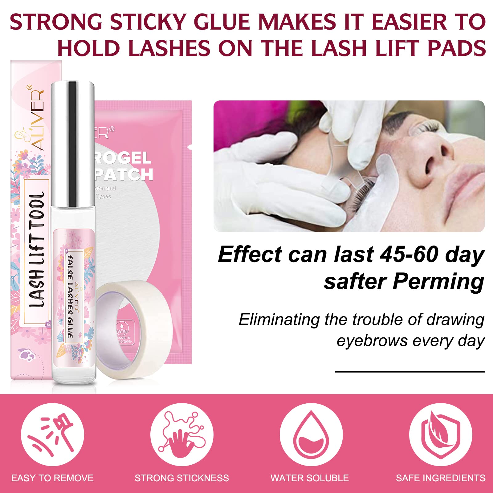 Lash Lift Kit Eyelash Perm Kit - 2023 Upgraded Semi-Permanent Curling Lash Perm kit Professional Eyelash Lash Extensions For Beautify Your Lashes, Long Lasting Wave Lash Curling Home or Salon Use
