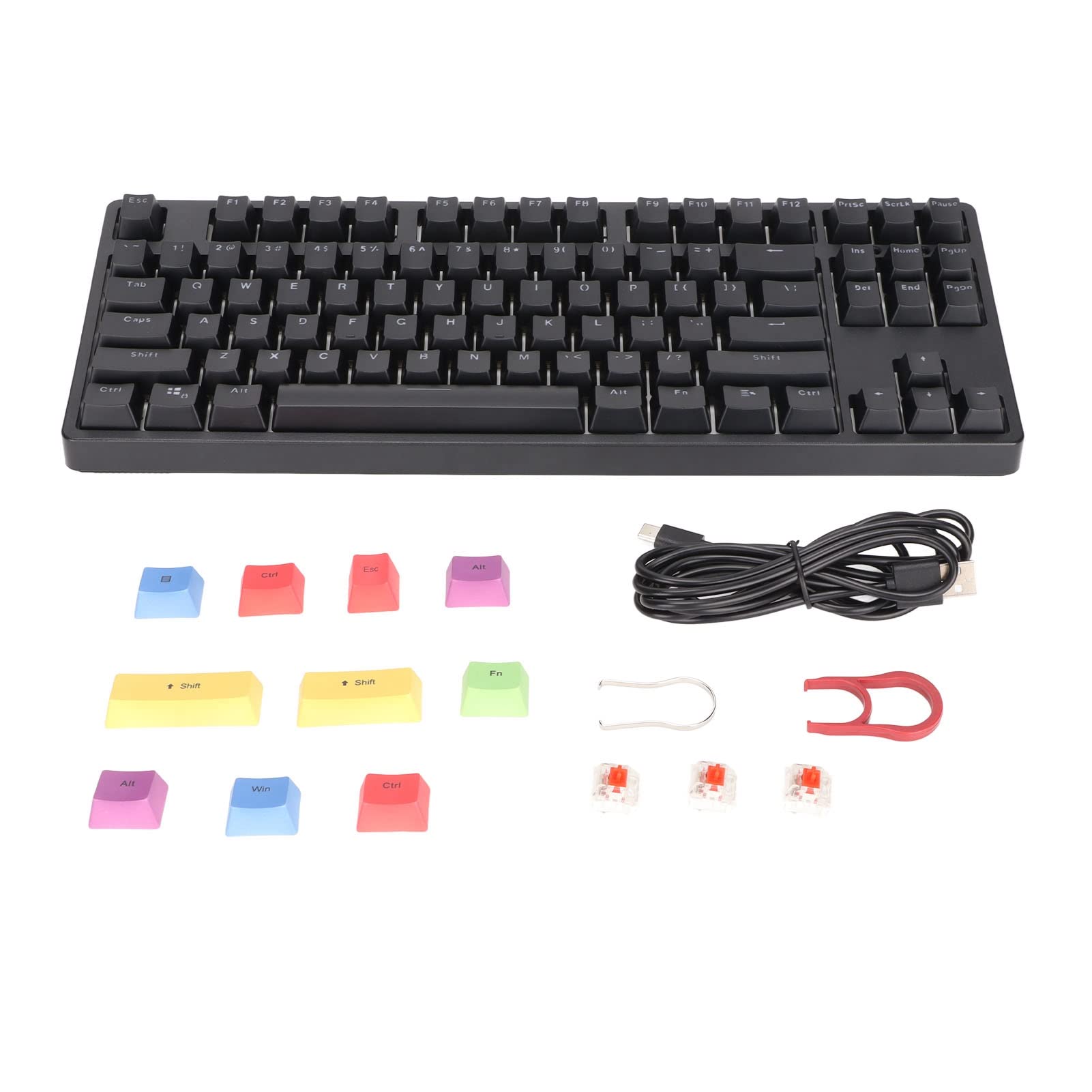 LBEC Gaming Keyboard, 87 Keys Wired Keyboard Ergonomic Design for Dormitory