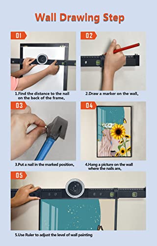 N/A Angle Finder Tool,With Level Function,Featuring Precision Laser Engraved Scales,14-Inch Miter Saw Protractor,Applicable To All Building Trades