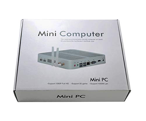 KINGDEL Fanless Mini PC, Powerful Mini Desktop Computer, Intel i5 8th Gen. 4 Cores CPU, 16GB DDR4 RAM, 250GB SSD, 4096x2304, HD Port, LAN, VGA, 4xUSB 3.0, W-11 Pro