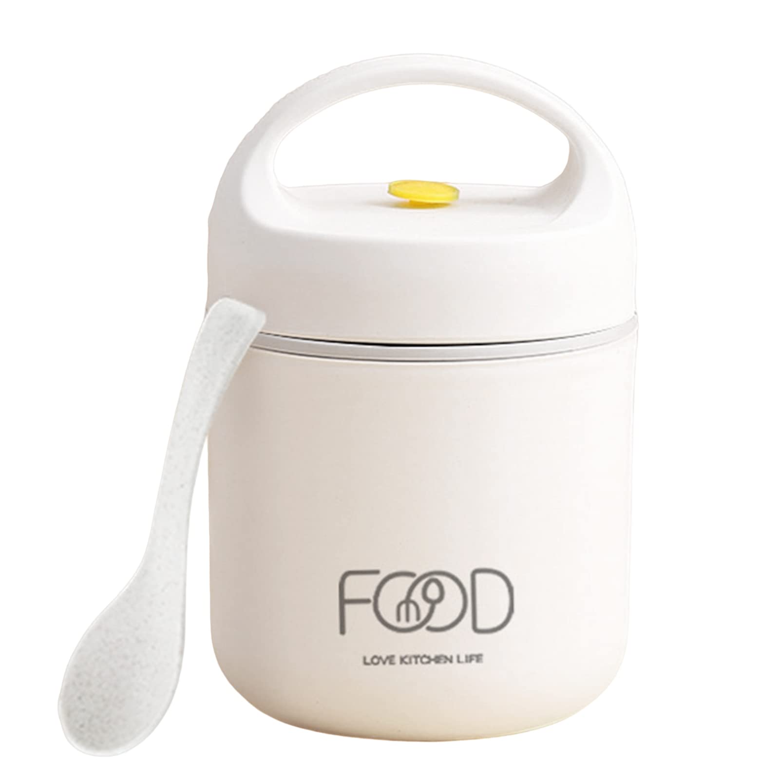 Insulated Soup Cup with Spoon ​Stainless Steel Portable Lunch Cup for Containing Food and Drink