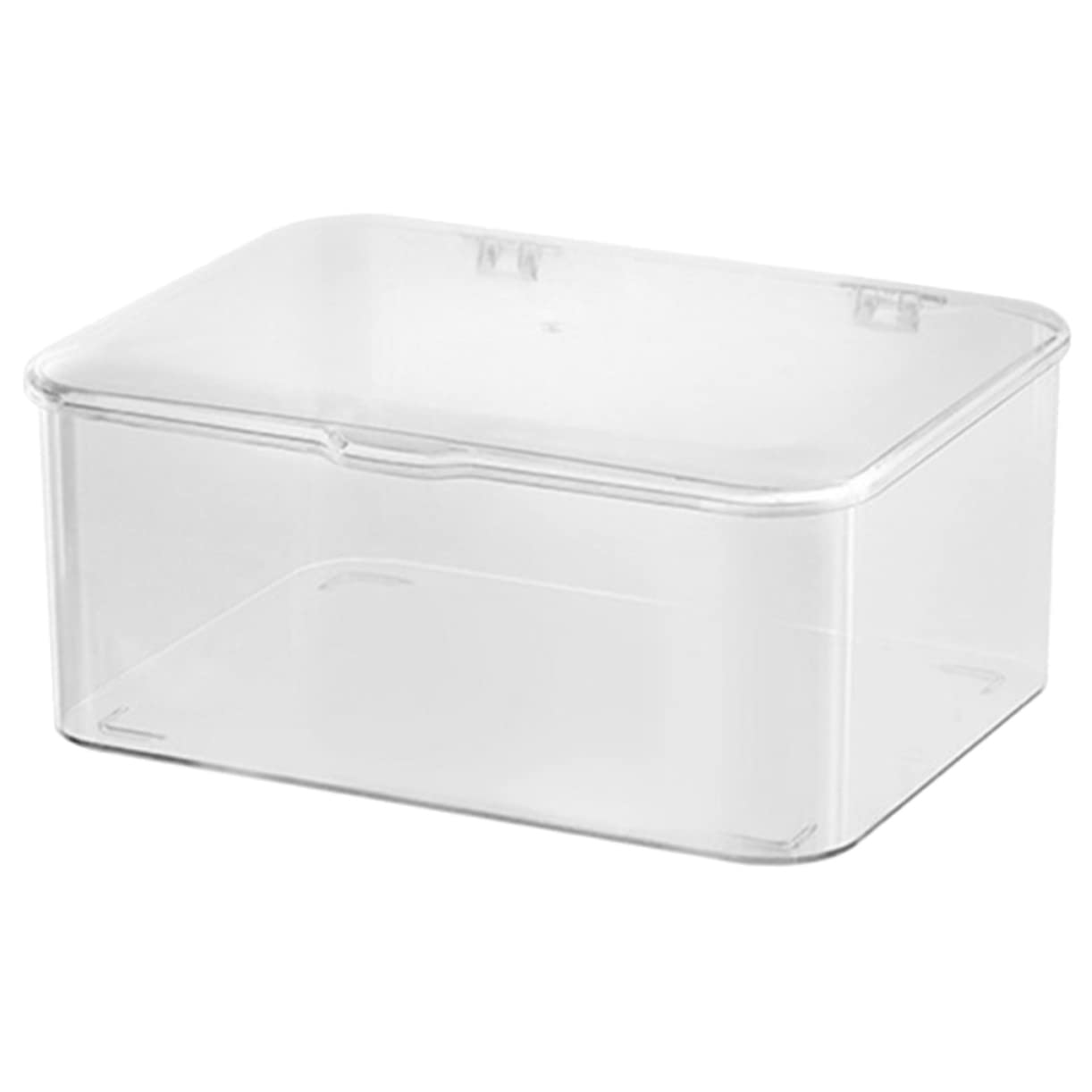 Housoutil Transparent Storage Box Decorative Storage Boxes Box with Lid Decorative Storage Bin Storage Organizer Closet Shelf Organization Pantry Fridge Organizer Box Desk Storage Box Box