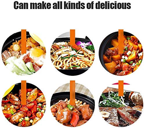 JINXIU Casserole Ceramic Tagine Pot, Tajine Cooking Pot Ceramic Pots for Cooking and Stew Casserole Slow Cooker with 2 Handle and Lid for Home Kitchen,Yellow