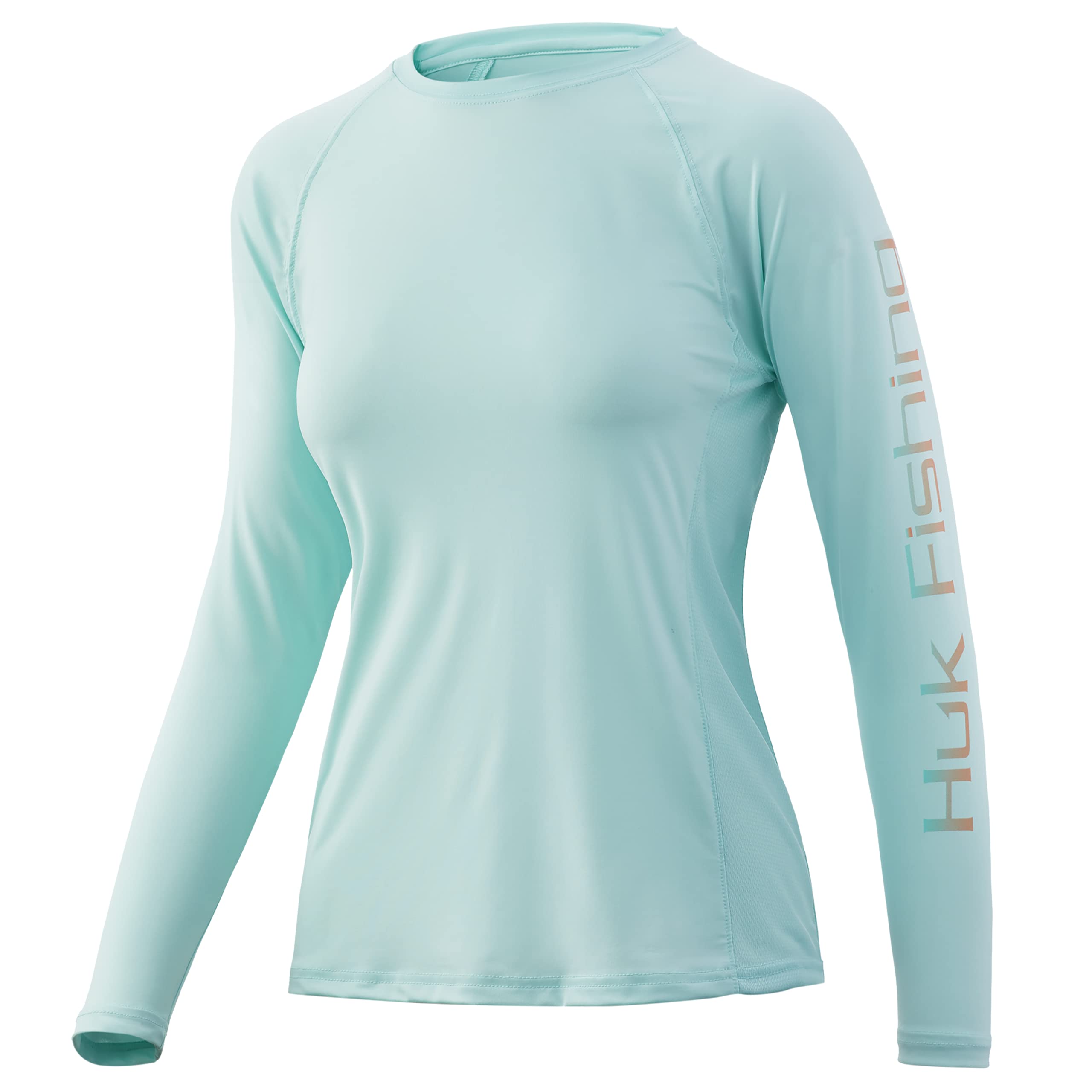 HUK Women's Pursuit Long Sleeve Performance Shirt + Sun Protection, Fishing-Seafoam, Medium