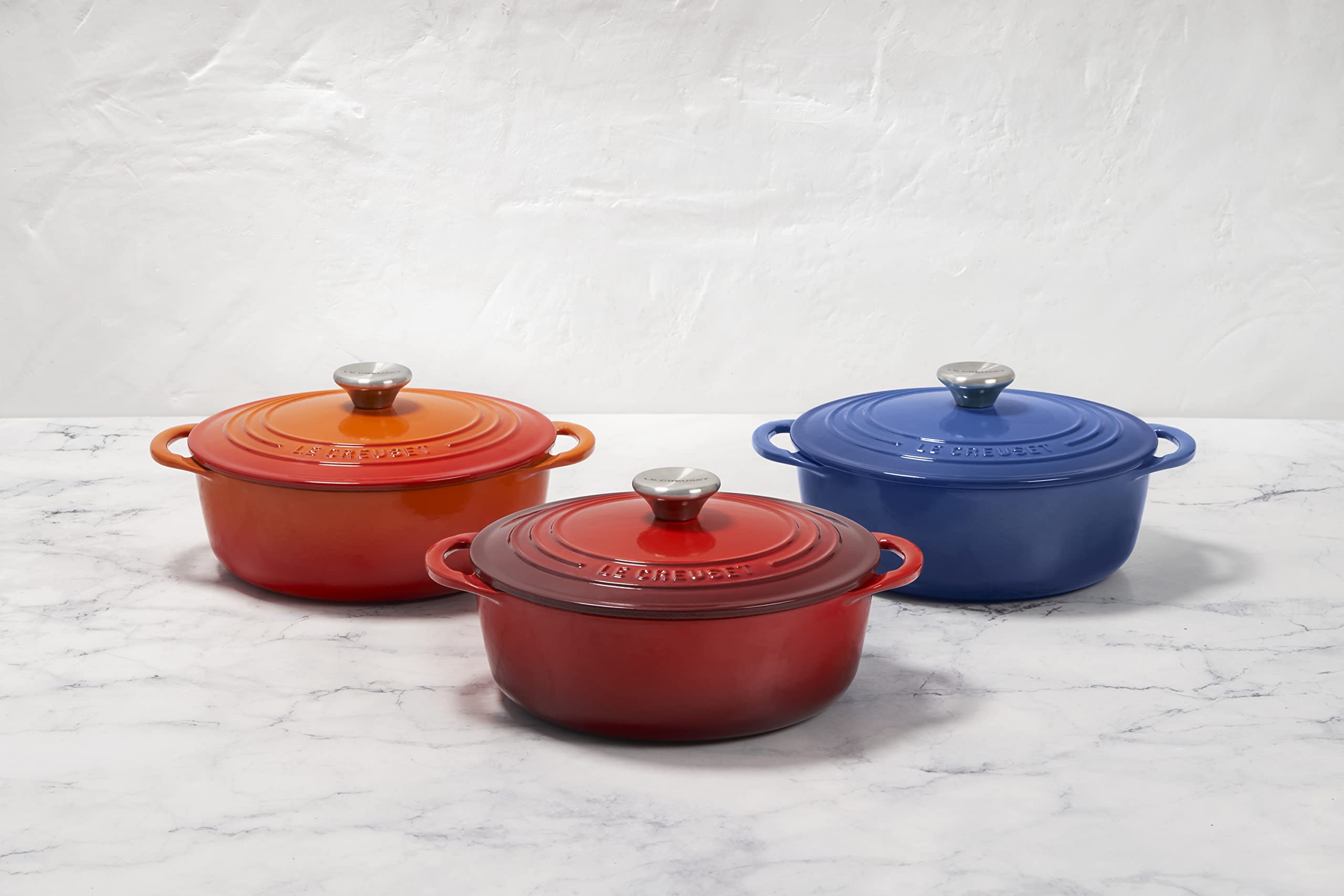 Le Creuset Enameled Cast Iron Shallow Round Oven, 2.75 Qt., Cerise