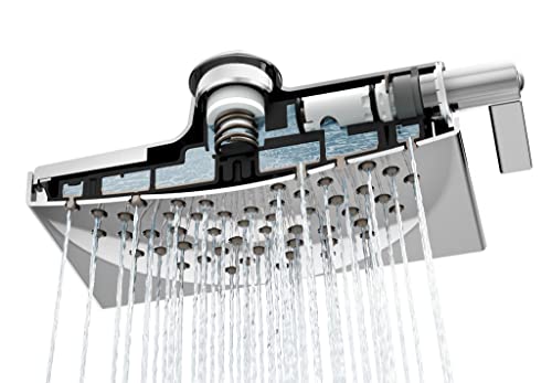 Moen Velocity Chrome Two-Function 8-1/2 Inch Diameter Spray Rainshower Showerhead, S6345