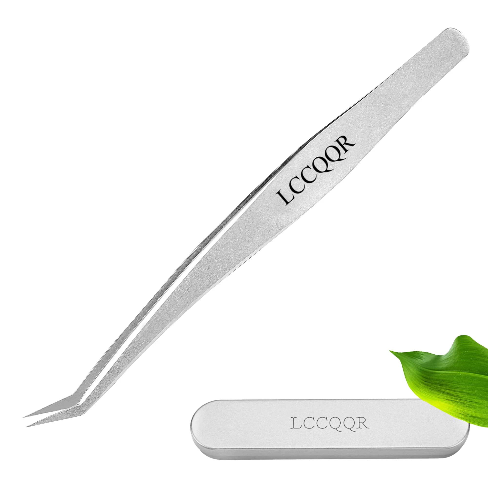 LCCQQR Eyelash Extension Tweezers, Stainless Steel 3Pcs Set Precision Eyelash Tweezers. Professional Lash Tweezers for Volume & Individual Lash Extensions.