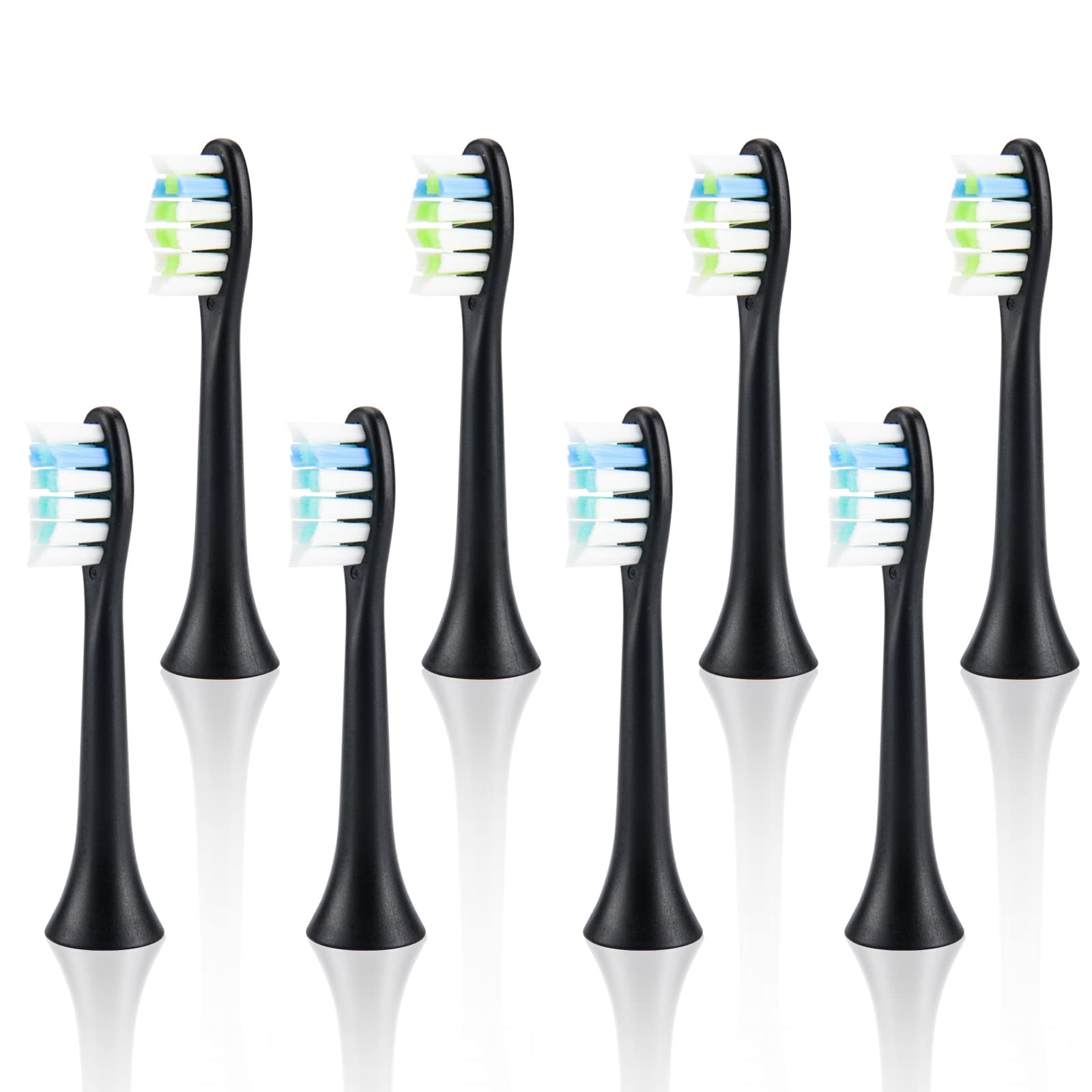 MOPIKO Replacement Toothbrush Heads,8 Pack Professional Electric Toothbrush Heads for K5-Black 8pcs