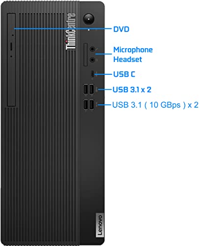 Lenovo ThinkCentre M70T Tower Desktop, Intel i7-10700 Upto 4.8 GHz, 32GB RAM, 2TB NVMe SSD, 4K UHD 630 Graphics, DVD-RW, DisplayPort, HDMI, AC Wi-Fi, Bluetooth β Windows 11 Pro, Black