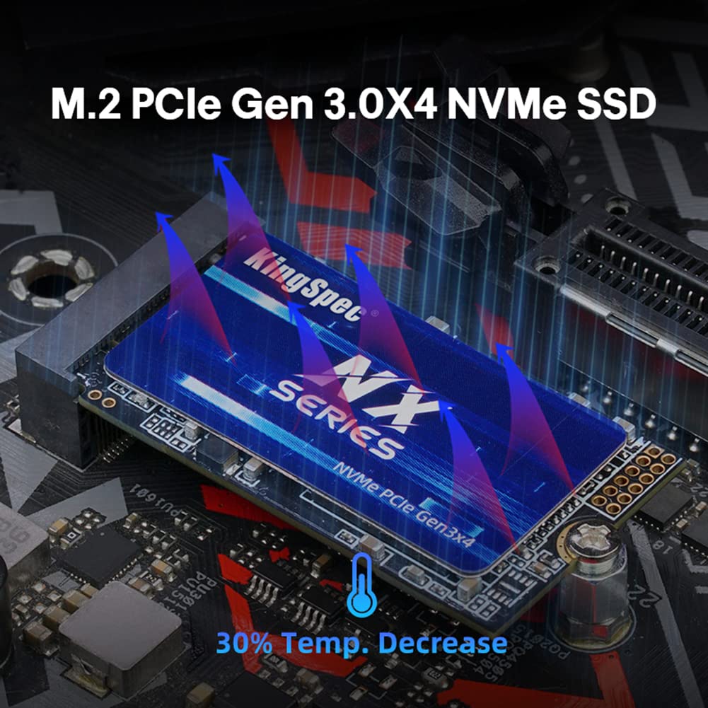 KingSpec 1TB M.2 2242 NVMe SSD - Read Speed up to 3500 MB/s, M.2 PCIe 3.0x4 SSD 3D NAND Flash, Compatible with PC/Desktop/Laptop (2242, 1TB)