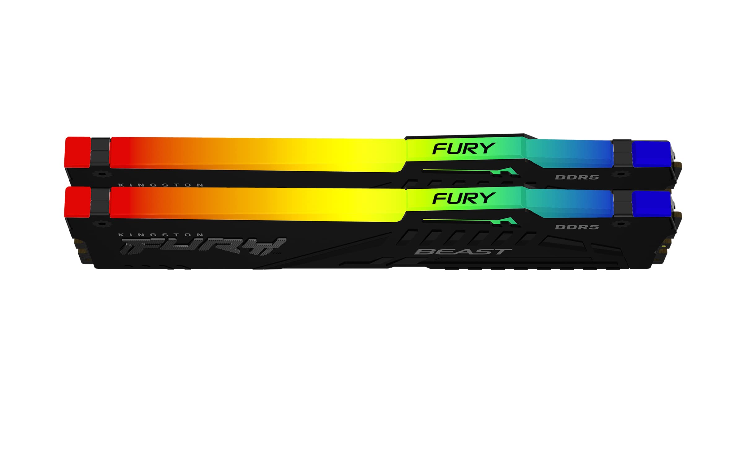 Kingston Fury Beast RGB 32GB 6000MT/s DDR5 CL40 DIMM Desktop Memory (Kit of 2) Single Module | Intel XMP 3.0 | Infrared Sync Technology | Overclocking Stability | KF560C40BBAK2-32
