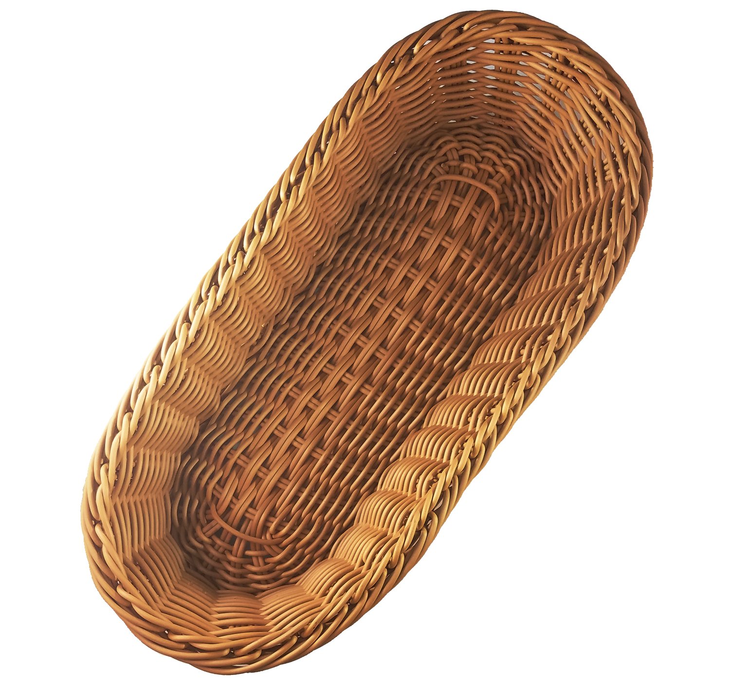 Kovot Wicker Bread Basket - 14.5" Woven Polypropylene Basket β For Food Display and Serving β Snack Organizer Basket