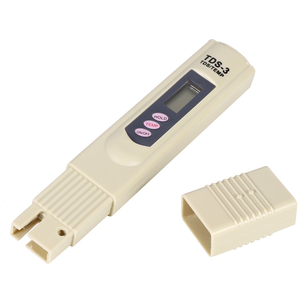MIGONG Ph Tester Digital, Digital LCD Soil Ph Meter Water Quality Testing Pen Tds Meter Tester 0‑9999 Ppm Temp Portable for Water Laboratories CDC The Aquaculture Industry (Grey)