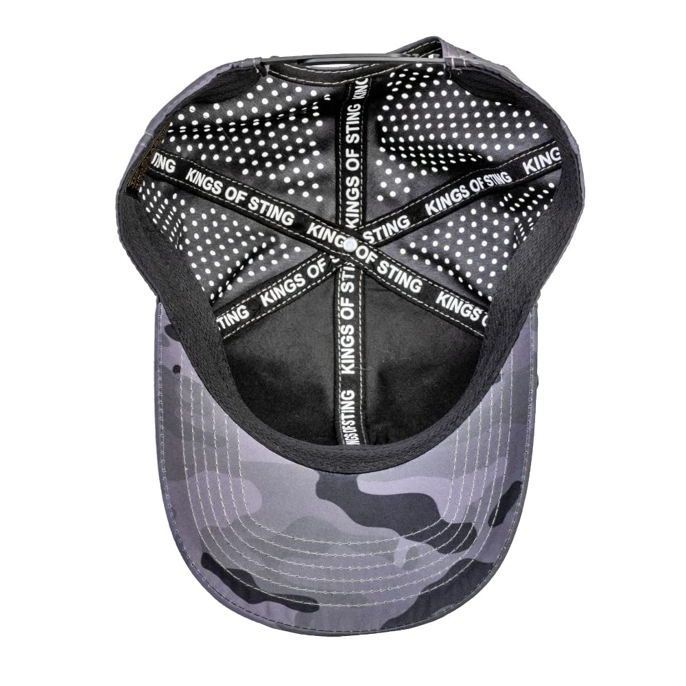 Kings of Sting - Weatherproof Premium Epic Day Surf Cap - Black Camo - Trucker Style Baseball Hat Made for The Water