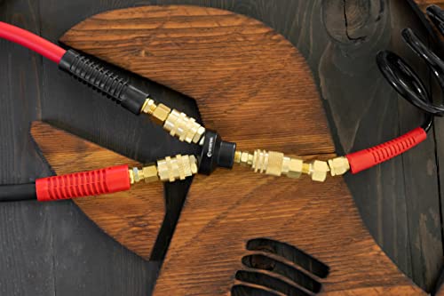 INTERTOOL 2-Way Round Air Splitter Manifold, 1/4-inch Female NPT, With Quick Coupler Connectors, V-Type PT08-1852