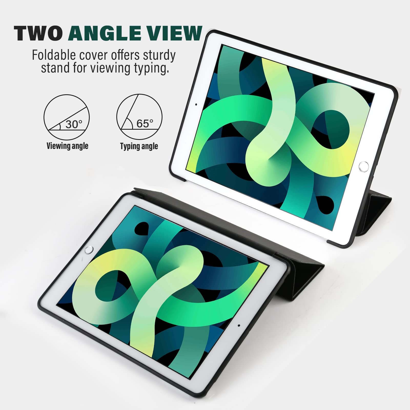 Mornex Case for iPad 9th Generation 2021,for iPad 8th Generation 2020,for iPad 7th Generation 2019,Slim Stand Protective Case for iPad 10.2",Black
