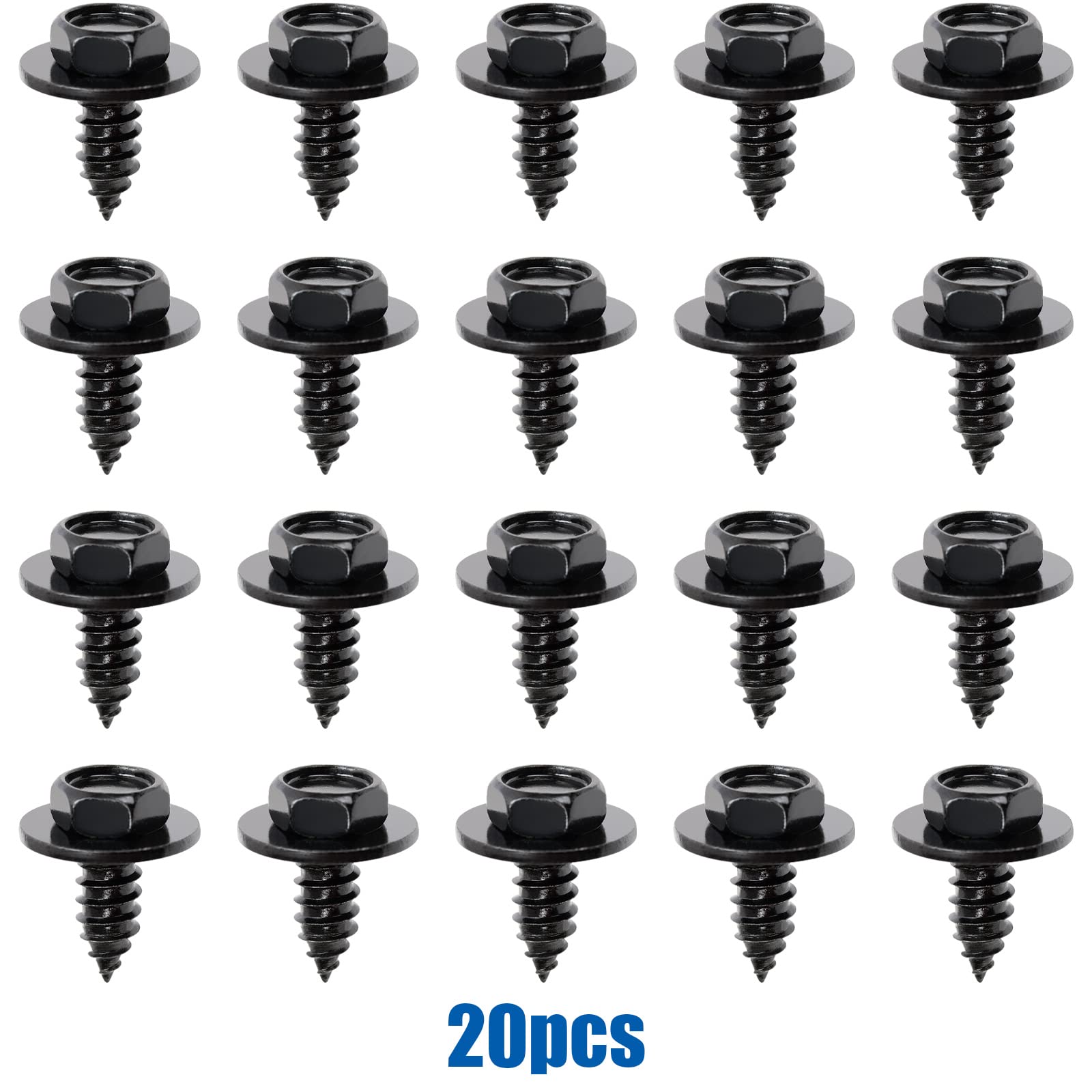 OAUTOO 20pcs M6.3-1.81 x 16mm (#14 x 41/64”) Hex Head screw for GM 11509371