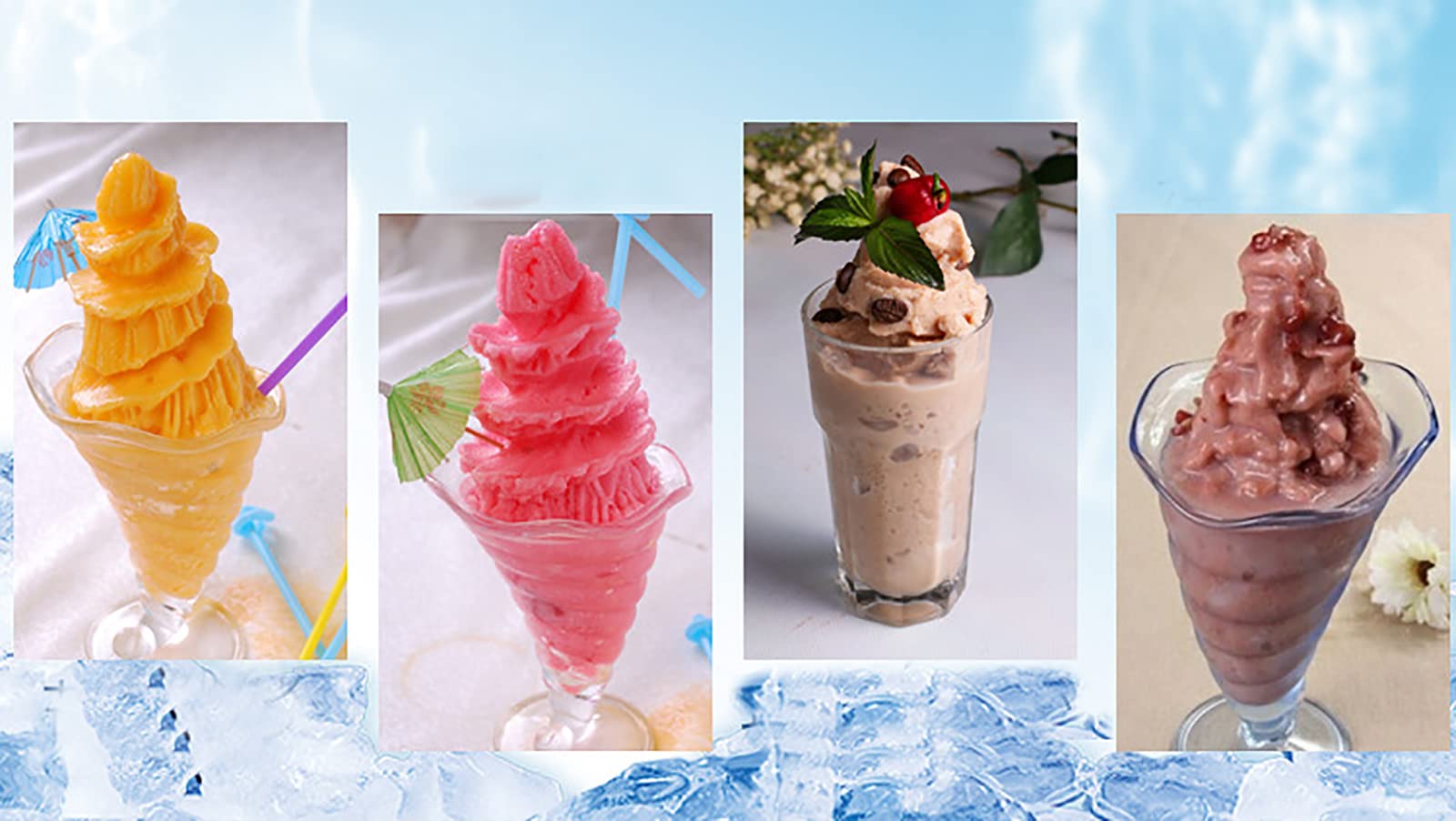 Ice Crusher, GDAE10 Stainless Steel ABS Shaver Ice Maker Machine Manual Snow Cone Machine Icee Slushie Shaved Ice for Home Bar Restaurant Party Cold Drinks, Fast Crushing, Easy Clean
