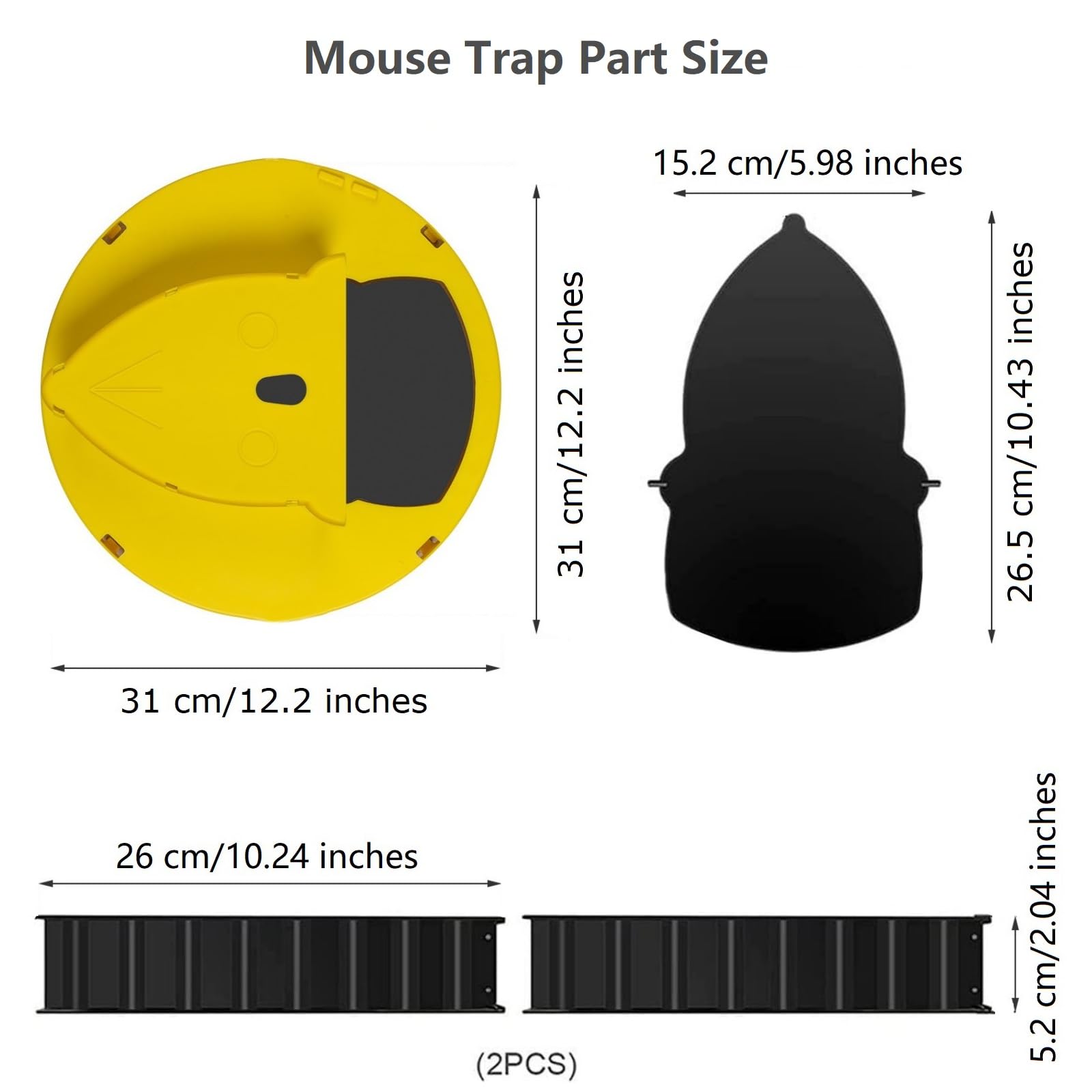 Mice Mouse Trap Bucket Flip Lid,Mouse Trap Bucket Indoor Outdoor,Humane Mouse Trap,Mouse Trap Bucket Lid Auto Reset | 5 Gallon Bucket Compatible | Mouse Rats Trap Bucket Lid(2Packs) 01116fx